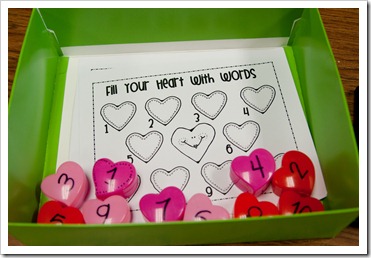 Candy Heart Math {& A Making Words Activity} - Cara Carroll